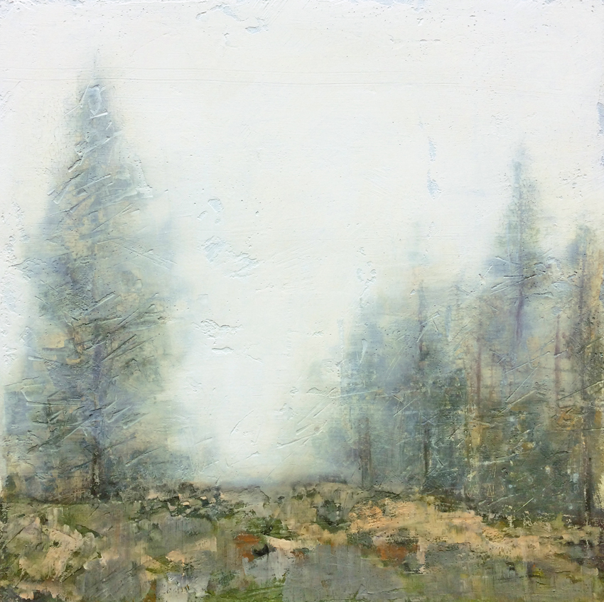 2020 Der Nebel 70 x 70 cm Mischtechnik auf Holz 2.100 € – KAI SAVELSBERG